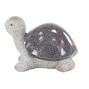 Deco 79 Polystone Turtle Decorative Garden Sculpture Indoor Outdoor Garden Statue, Outdoor Sculpture 13" x 12" x 10", White