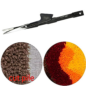 AMLESO 1pc Cut/Loop Pin Needle Scissors for Electric Hand Rug Tufting Gun Carpet Weaving Machine Tools Accessories, Cut Pile