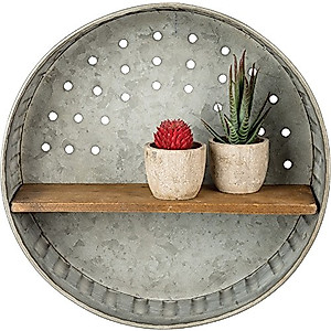 Primitives by Kathy 38024 Rustic-Inspired Wall Shelf, Metal and Wood