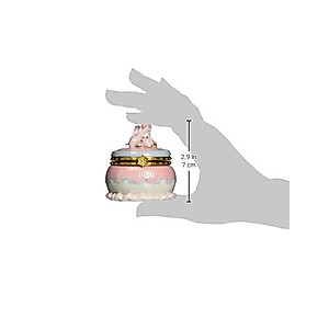 Cosmos 10605 Fine Porcelain Ballerina Shoe Hinged Box, 2-3/4-Inch , Pink