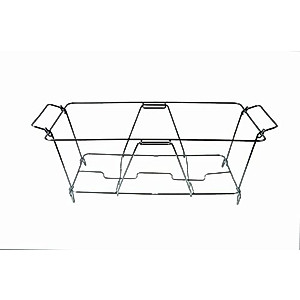 Folding Chafing Food Warmer Wire Rack Chafer Stand Chrome Super Sturdy Foldable Buffet, for use with Disposable Party Accessories