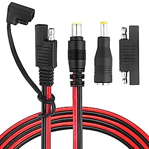 PAEKQ DC 8mm Male to SAE Connector Adapter 14AWG 6Ft Cable Wire Compatible with Explorer 160 240 500 1000 and GZ Portable Power Station Solar Generator RV and Portable Solar Panel