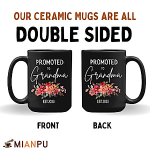 MIANPU Promoted To Grandparents 2023, Grandma And Grandpa Announcement Gifts, Pregnancy Announcement For Grandparents, Grandparent Mug Set, Grandparents Baby Announcement, 15oz