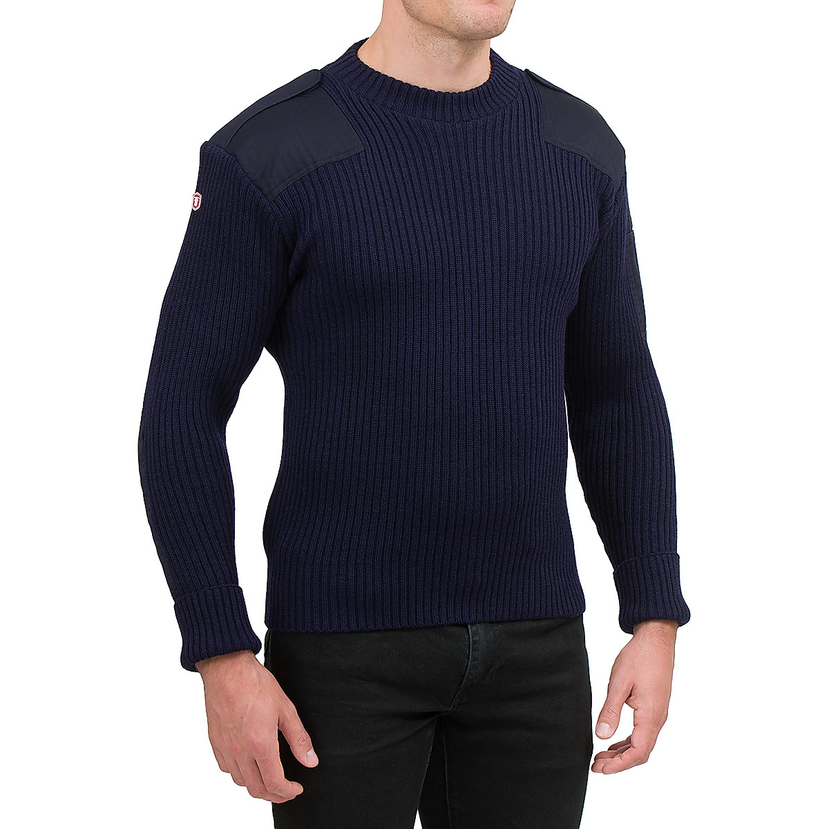 Flanders Fields British Commando Sweater - Military Wool Sweaters Woolly Pully Crew Neck Navy Blue