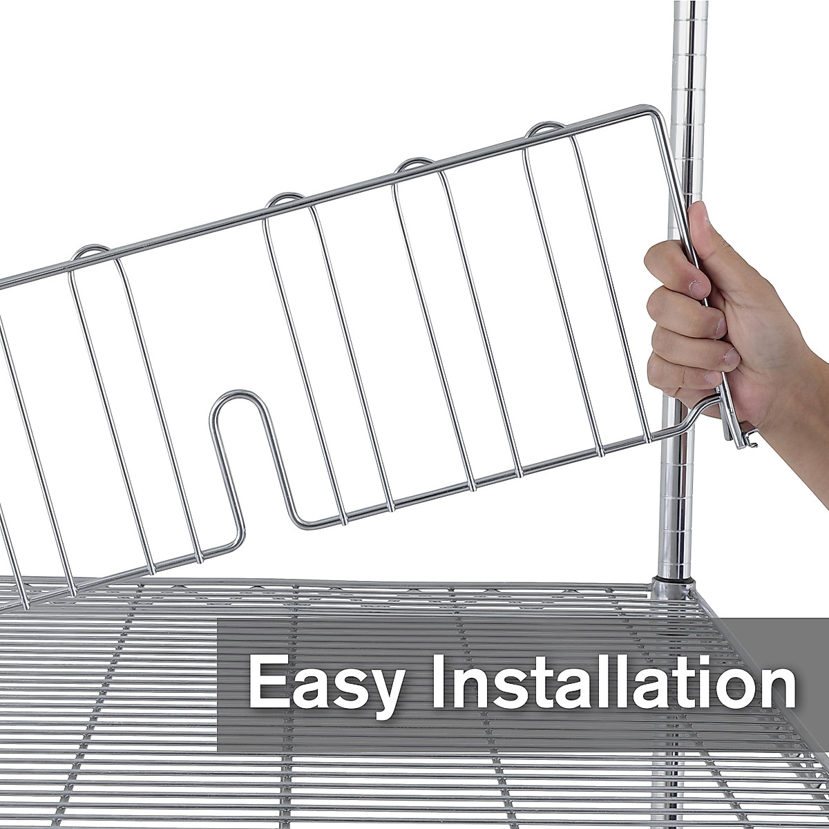 METRO DD18C Super Erecta Chrome Plated Shelf Divider, 18" Width x 8" Height, Silver