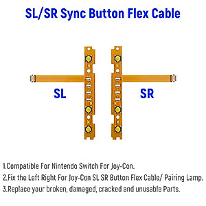 Mcbazel 18 in 1 Replacement Repair Kit for N-Switch Joy-Con with Screwdrivers Opening Tool, 3D Left Right Analog Joysticks, Buckle Lock, Charging Port Slider, Button Sync Flex Cable Set
