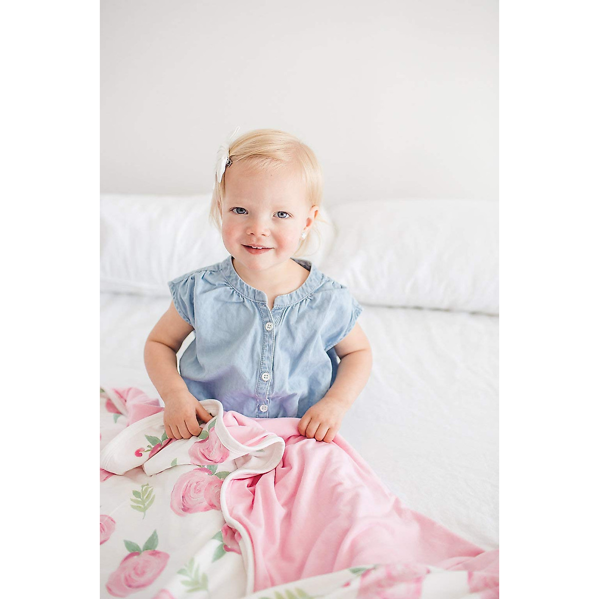 Copper Pearl Three-Layer Baby Blanket: Soft Baby Quilts for Boys and Girls | Breathable, Cozy, Toddler Blanket | Baby Quilt for Newborns | 46x46 Premium Polyester/Rayon | Grace