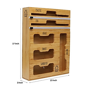 The Skinny Home - Ziploc bag's, plastic and foil dispenser; gallon, quart, sandwich and snack bags & 12" rolls. The perfect pantry solution for organized kitchen storage!