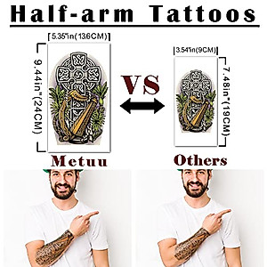 St Patricks Day Temporary Tattoos，70 Sheets 200+ Styles St Patricks Decoration Green Clover Shamrock Leprechauns Irish Flag Party Accessories Fake Tattoo Stickers for Men Women kids