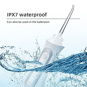 SEAGO Water Flosser Professional Water Pick Teeth Cleaner for Teeth - 3 Modes 5 Jet Tips IPX7 Waterproof Rechargeable Dental Oral Irrigator, Portable for Home & Travel (White)