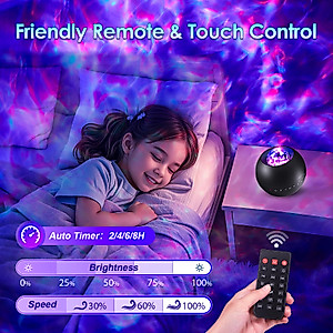 One Fire Galaxy Projector for Bedroom, White Noise Galaxy Light, Remote Timer Star Projector, Bluetooth Music Night Light Projector for Kids Teen Adult Bedroom Decor