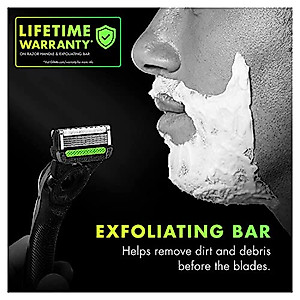 Gillette Mens Razor Blade Refills with Exfoliating Bar by GilletteLabs, Compatible Only with GilletteLabs Razors with Exfoliating Bar and Heated Razor, 10 Razor Blade Cartridges
