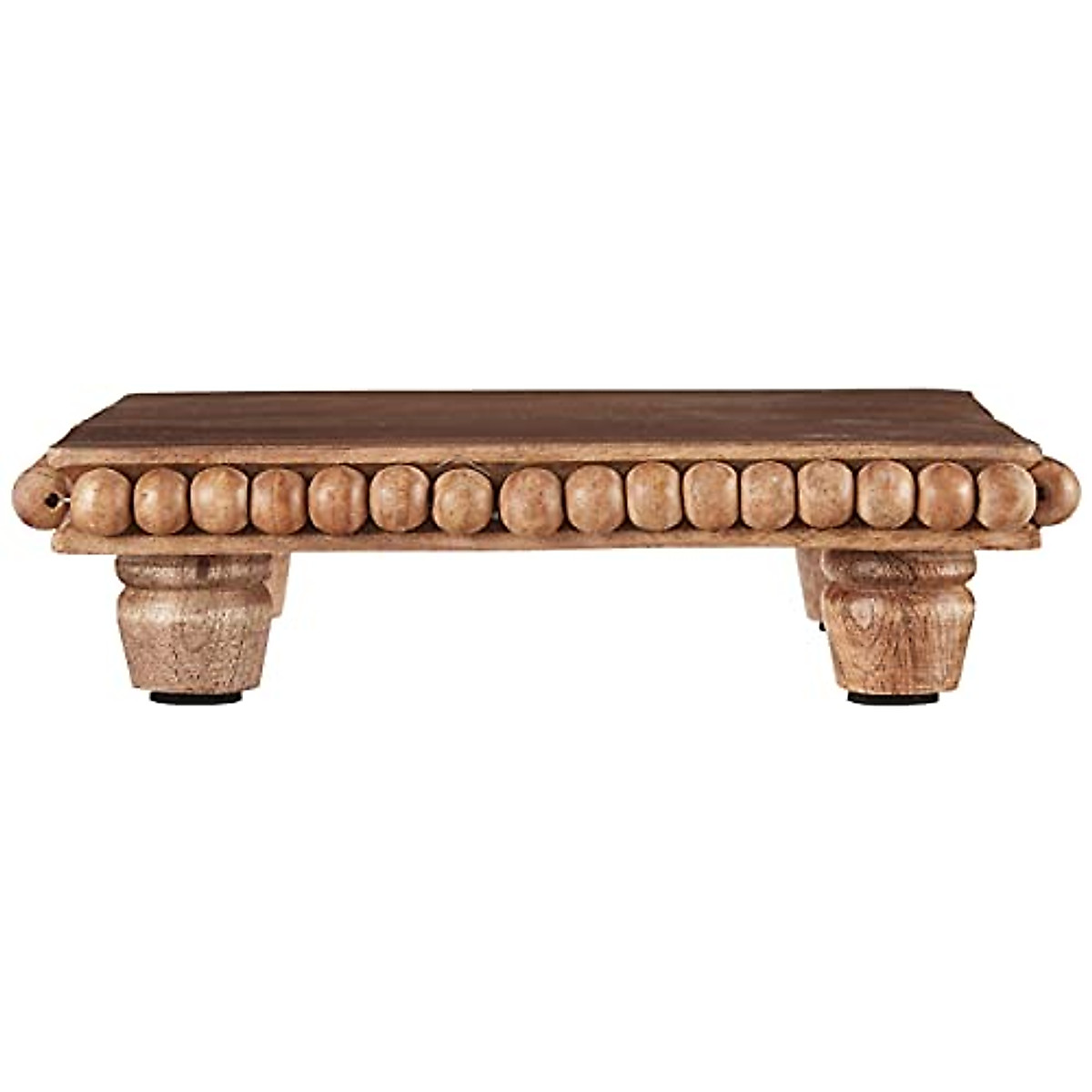 Mud Pie Beaded Wood Trivet, 8" x 8", Brown