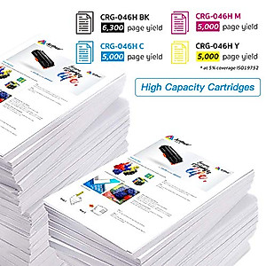 Arthur Imaging Compatible Toner Cartridge Replacement for Canon 046 046H for Color ImageCLASS MF735Cdw LBP654Cdw MF731Cdw MF733Cdw Laser Printer (Black Cyan Magenta Yellow, 4-pk)