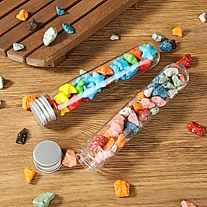 50 Pack 85ML Plastic Tubes with Caps, 150x30mm Plastic Clear Test Tubes for Sample, Scientific Experiments, Party, Candy Storage