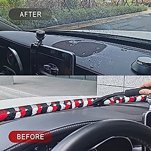 Miytsya 10 Ft Hand Braid Strand Soak Shield Rope for Car Window Tinting, Car Wash Windshield Glass Gap Absorbent Drying Rope 3 Meters Microfiber Water Absorbed Tool