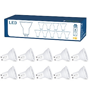 SikSog GU10 LED Light Bulb 5000K Daylight White,70W Halogen Equivalent, Non Dimmable, 120° Beam Angle Flood Lights, LED Bulbs for Recessed Track Lighting 720LM, CIR≥85, Pack of 10