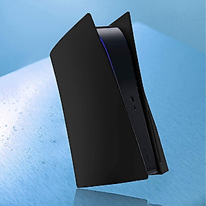 PS5 Plates, Hard Shockproof PS5 Faceplate Compatible with Play Station 5 Console, ABS Anti-Scratch PS5 Console Cover Dustproof PS5 Replacement Shell Plates for PS5 Console Disc Edition - Black