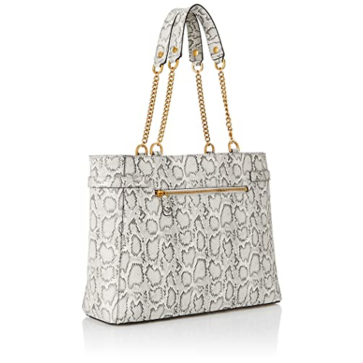 GUESS womens Zadie Logo Girlfriend Tote, Python, one size US