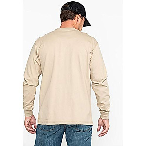 Carhartt mens Flame Resistant Force Cotton Long Sleeve Henley (Big & Tall) Shirt, Khaki, XX-Large Big Tall US