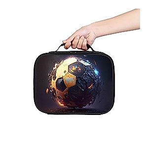 AnySmic Soccer Lunch Box for Kids, Girls Boys Lunch Boxes for School, Insulated Lunch Bags for Kids