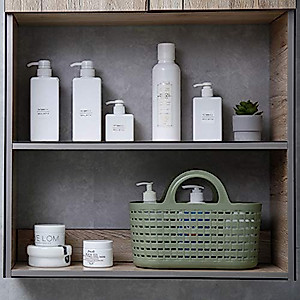 Citylife 2 PCS Plastic Colander Garden Basket Kitchen Fruit Strainer Vegetable Washing Basket Plastic Basket with Handle for Bathroom