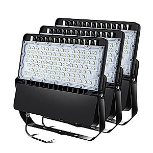 LEDMO 1500W Eq 31200LM LED Stadium Lights for Outdoor Sports - High-Intensity 240W Floodlights for Energy-Efficient Illumination of Large Venues, Waterproof & Durable Commercial Lighting (3 Pack)
