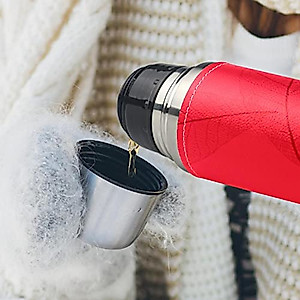 Stainless Steel Leather Vacuum Insulated Mug Leaf Thermos Water Bottle for Hot and Cold Drinks Kids Adults 16 Oz