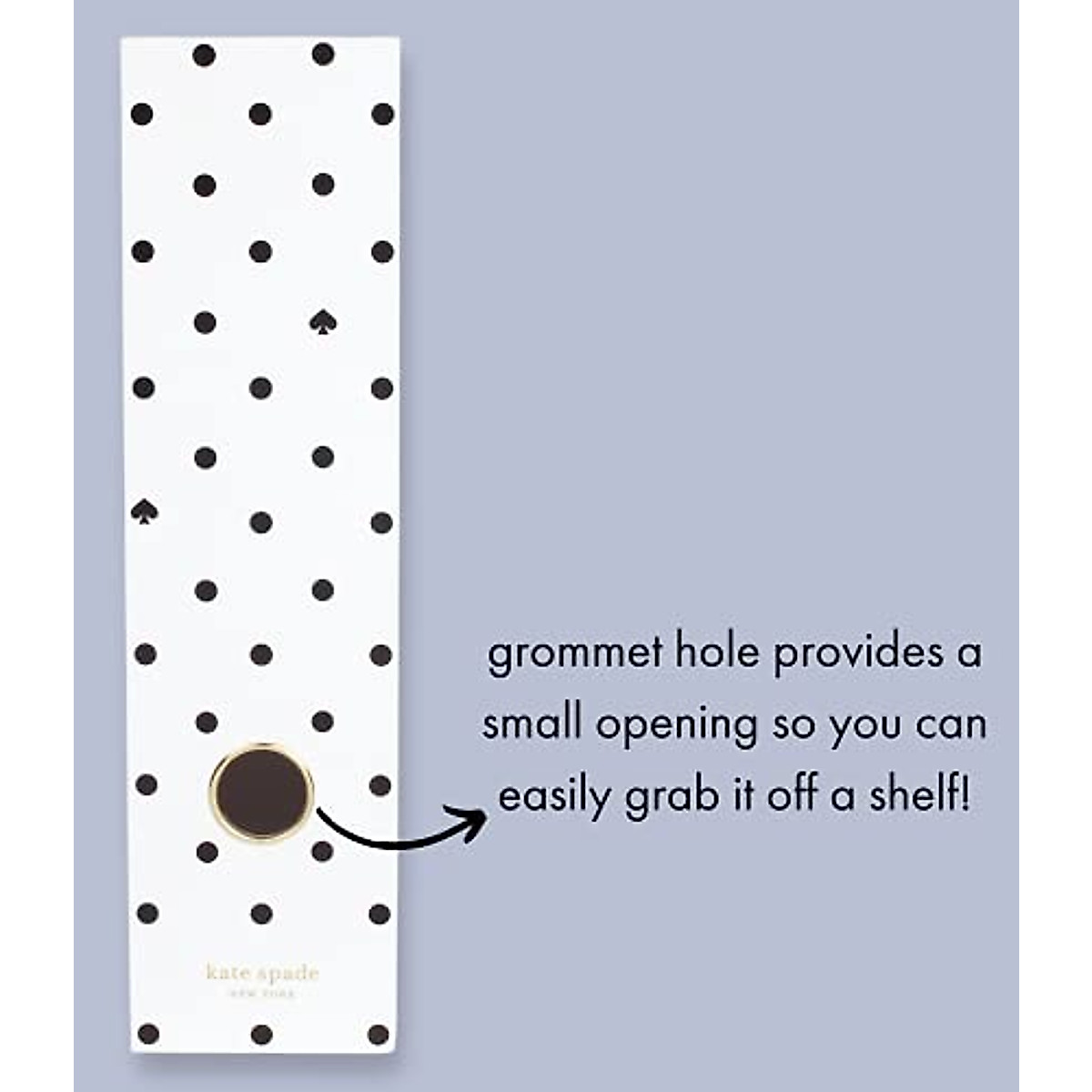 Kate Spade New York Letter Size File Folder and Magazine Holder, Black and White Desk Organizer for School/Office, Black Spade Dot