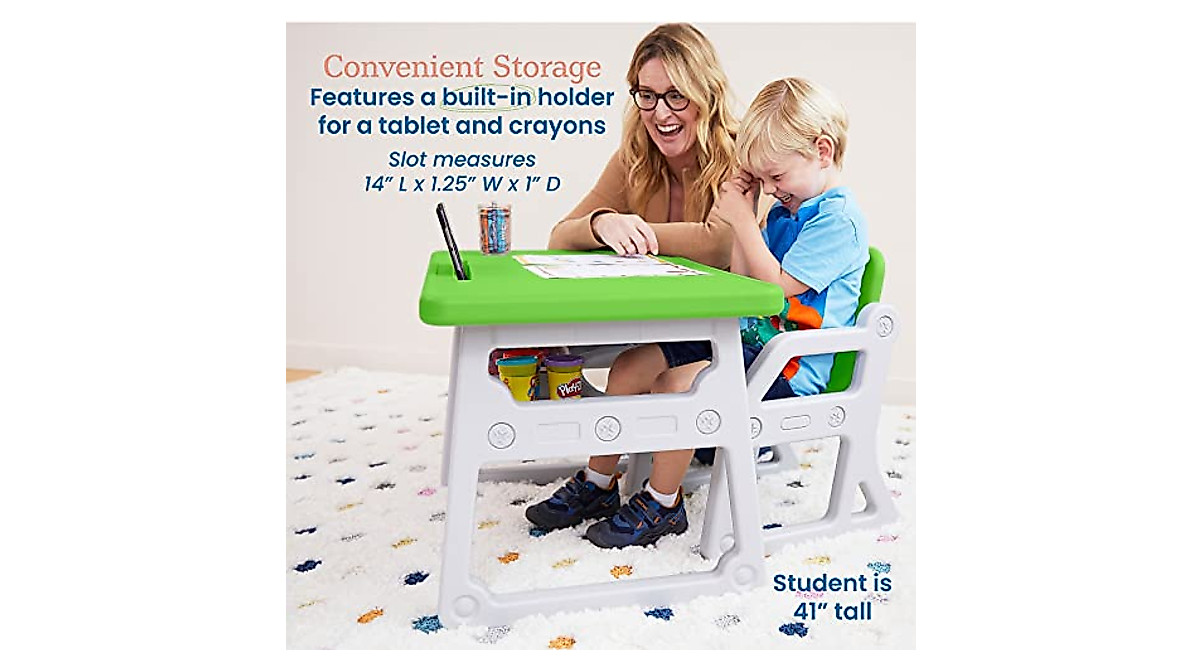 ECR4Kids Toddler Desk & Chair Set - Safe Kids Furniture