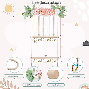 POVETIRE Headband Holder Hair Bows Organizer for Girls, Hair Accessories Display Storage Wall Hanging Decor for Baby Nursery Toddler Girls Room