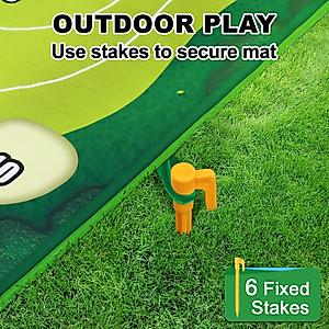 TOY Life Chipping Golf Practice Mats Golf Game Training Mat Indoor Outdoor Games for Adults Family Kids Outdoor Play Equipment Stick Chip Golf Set Backyard Game(Patented)