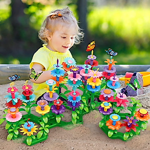 BainGesk Toys for 3, 4, 5, 6 Year Old Girls, Preschool Flower Garden Building Set - 148pcs, Educational STEM Gardening Toy, Ideal Christmas & Birthday Gift for Kids & Toddlers Age of 2-4