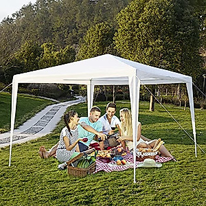 Smartxchoices 10' X 10' Gazebo Canopy Outdoor White Waterproof Tent with Sidewalls and Windows Heavy Duty Tent for Party Wedding Events Beach BBQ (White) …