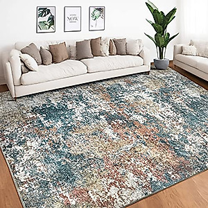 5x7 Indoor Fluffy Abstract Carpet for Bedroom Kitchen Floor Dining/Living Room Washable Plush Throw Large Soft Accent Area Rug Home Office Nursery Decor - Multi