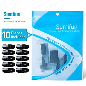 Sumifun Buddy Finger Wraps, Pack of 10 Finger Tapes for Broken, Sprained, Fractured Finger, Finger Straps for Jammed, Swollen, Dislocated Joint (Black)