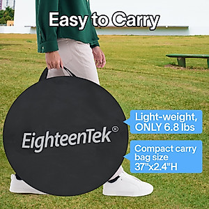 EighteenTek Camping Shower Tent Changing Room 2 Rooms Outdoor Pop Up Camping Toilet Portable Privacy Dressing Shelter 83"x43"x80"H