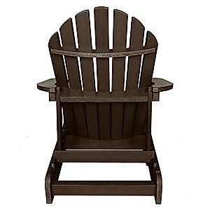 highwood Hamilton Folding and Reclining Adirondack Chairs, 2-Piece Set, Weathered Acorn