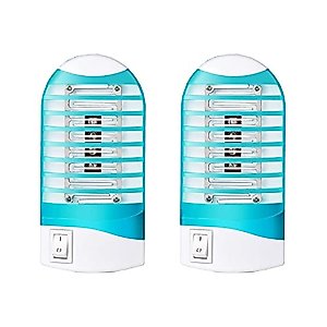 Indoor Bug Zapper for Home Mosquito Killer Trap Zapper, Electric Gnat Fly Trap Zapper for House Plug in Bug Killer Light Lamp Eliminates Flying Pests 2 Pack