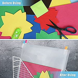 80 Pcs Scrapbook Paper Storage Organizer 12 x 12'' Waterproof Individual Top Loading Files with 100 Sticky Index Tabs Scrapbook Paper Storage for Holding Scrapbook Paper Cardstock Vinyl File Photos