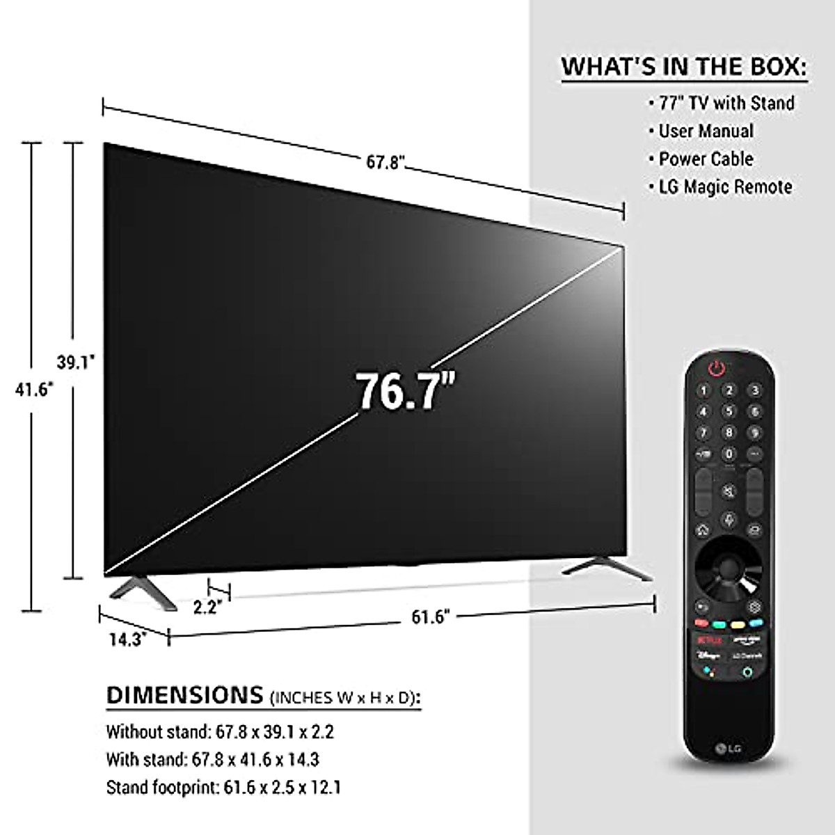 LG OLED A1 Series 77” Alexa Built-in 4k Smart TV, 60Hz Refresh Rate, AI-Powered 4K, Dolby Vision IQ and Dolby Atmos, WiSA Ready, Gaming Mode (OLED77A1PUA, 2021)