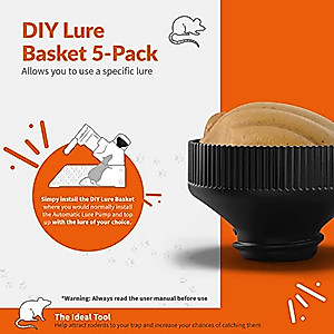 Goodnature A24 DIY Lure Baskets, Pet-Friendly Do It Yourself Rat and Mouse Lure Accessory (5 Pack)