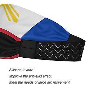 Unisex Workout Headbands Philippine-Flag-Proud Elastic Yoga Sweatband Stretchy Sports Hairband