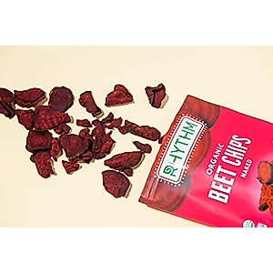 Rhythm Superfoods Beet Chips Organic and Non GMO Vegan Gluten Free Snacks, Naked, 1.4 Ounce (Pack of 4)
