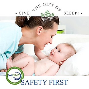 Modera Baby Crib Topper | Organic Cotton Mattress Pad for Standard Baby Crib & Toddler Bed with Washable Waterproof Protector Cover, Soft Ventilated Foam Padding & Nonslip Gripped Bottom | 52”x27”x2”