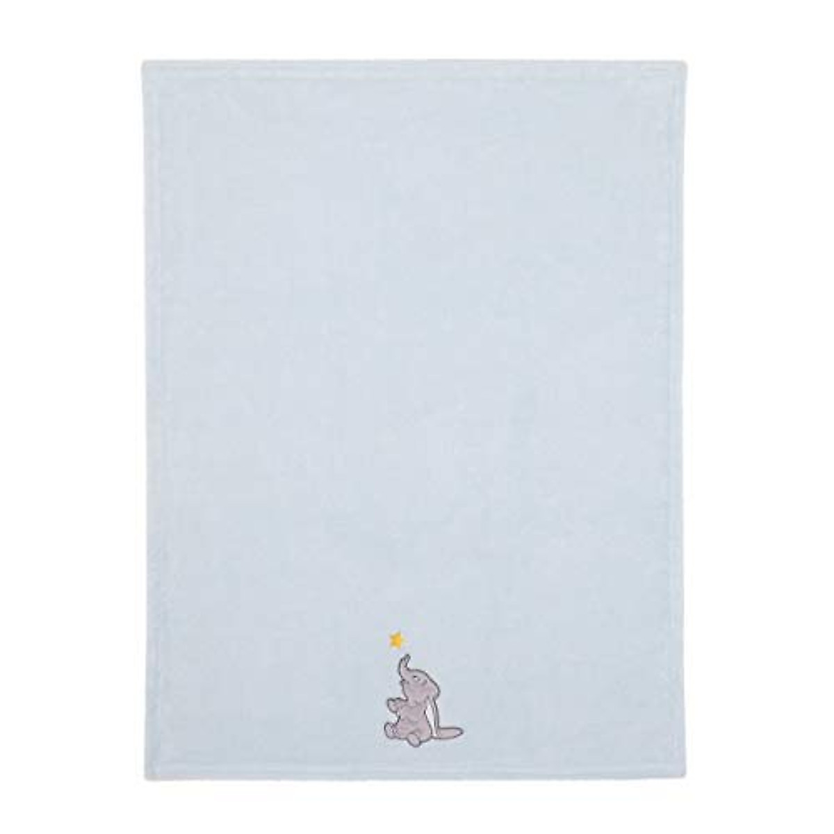 Disney Dumbo - Shine Bright Little Star Aqua, Grey and Yellow Super Soft Baby Blanket with Applique