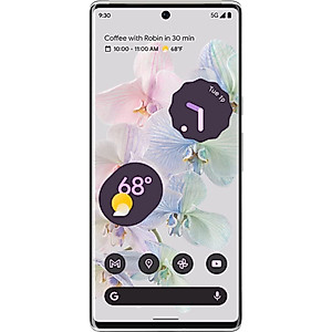 Google Pixel 6 Pro 5G 128GB 12GB RAM Factory Unlocked (GSM Only | No CDMA - not Compatible with Verizon/Sprint) | Global Version - Cloudy White