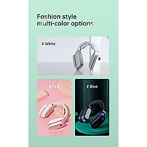 NISSHINSELFIE Portable Neck Fan,Neck heater and cooler Rechargeable Smart Constant Temperature Silent,3 seconds to heat or cool,Free Adjustment Personal Cooling,Available in all seasons (Black) LB02