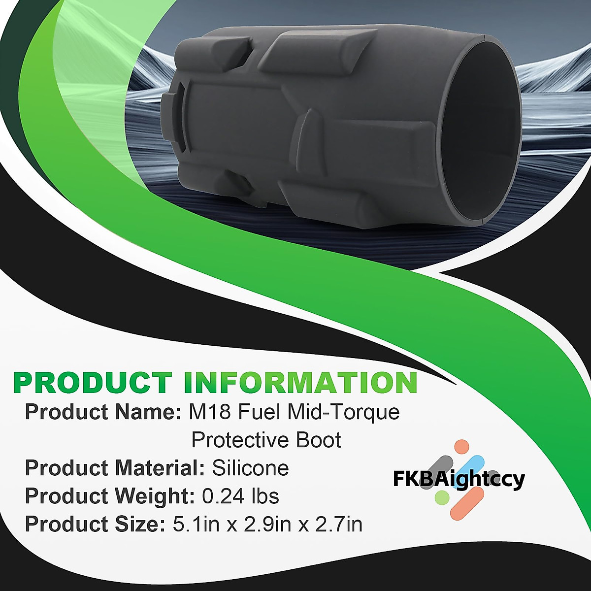 49-16-2960 Protective Boot Compatible with Milwaukee M18 Fuel Mid-Torque Impact Wrench Protective Boot for Milwaukee 2960-20 2962-20 2962P-20 Assembly Accessories Part