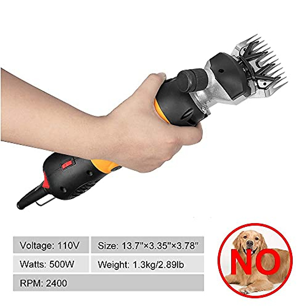 BEETRO 500W, Electric Professional Sheep Shears, Animal Grooming Clippers for Sheep Alpacas Goats and More, 6 Speeds Heavy Duty Farm Livestock Haircut
